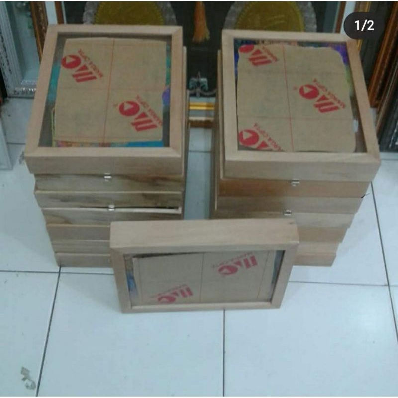 Jual pigura kayu 3d 25x35x5cm+kaca Acrylic Anti pecah | Shopee Indonesia