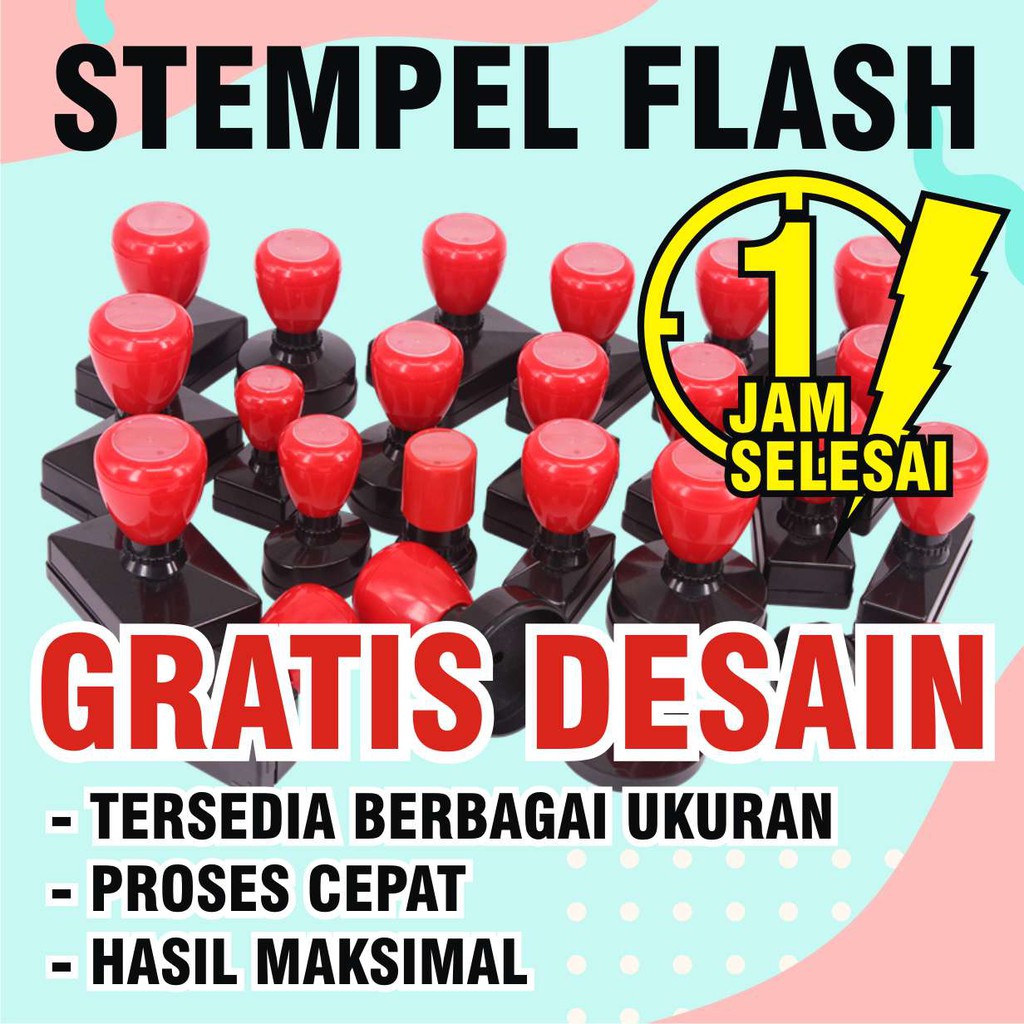 Jual STEMPEL FLASH BULAT OVAL CUSTOM, FREE DESAIN | GRATIS DESAIN ...