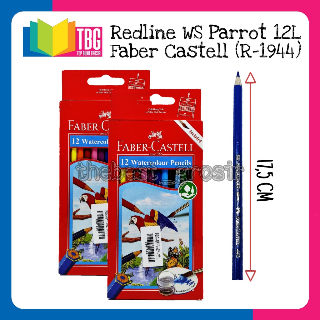 Jual 1 SET (12 WARNA) REDLINE WS PARROT 12L FABER CASTELL / PENSIL 12 ...