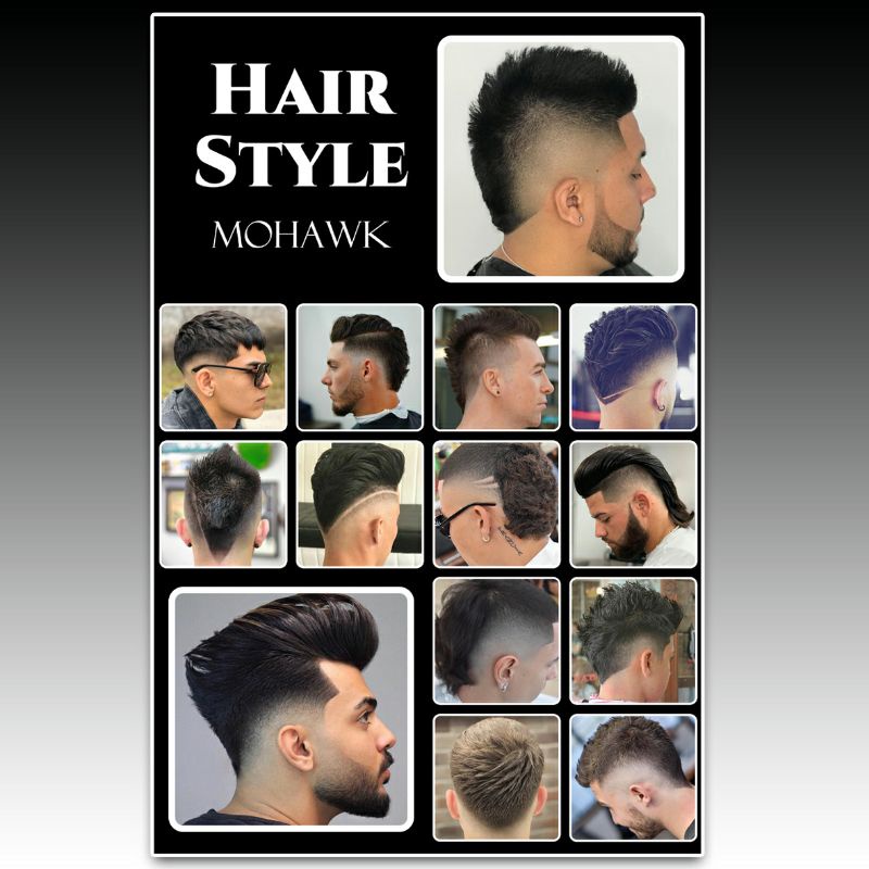 Jual Poster model rambut barbershop / hiasan dinding pangkas rambut ...