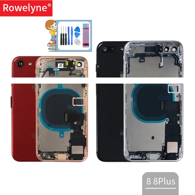 Jual Back Full Housing for iphone 8 8Plus Plus Back Battery Cover Door ...