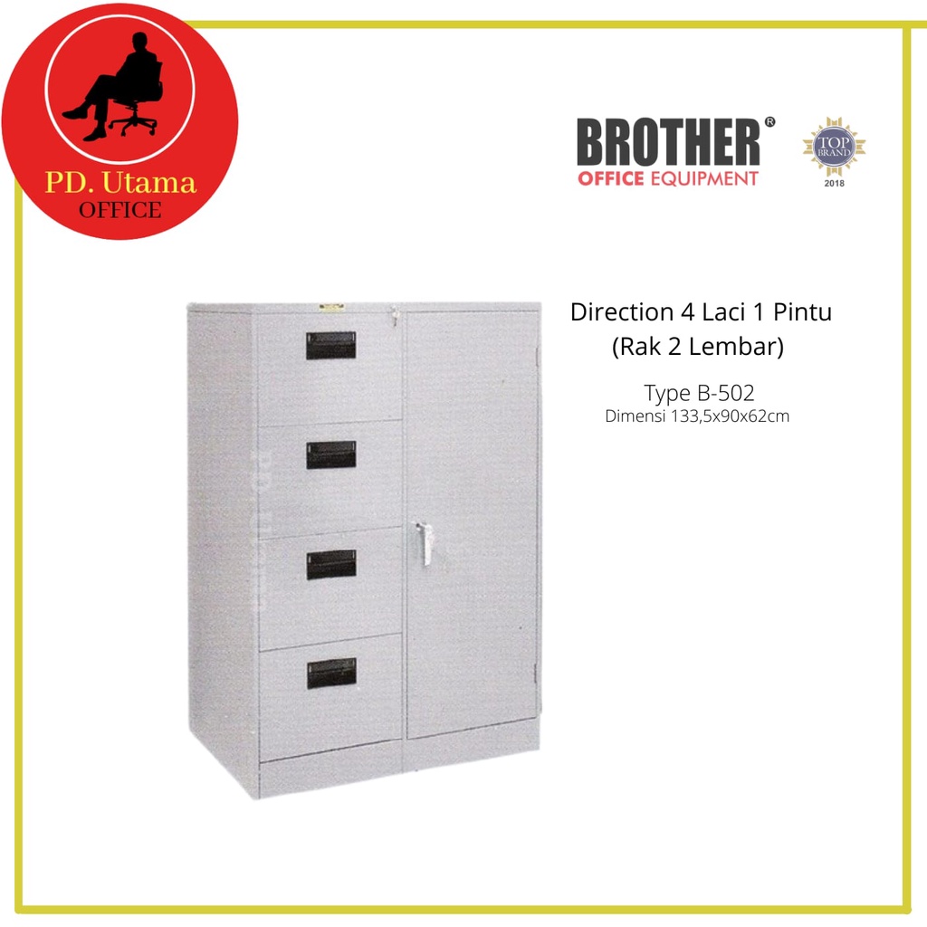 Jual Direction Cabinet 4 Laci 1 Pintu ( Rak 2 lembar) Brother B-502 ...