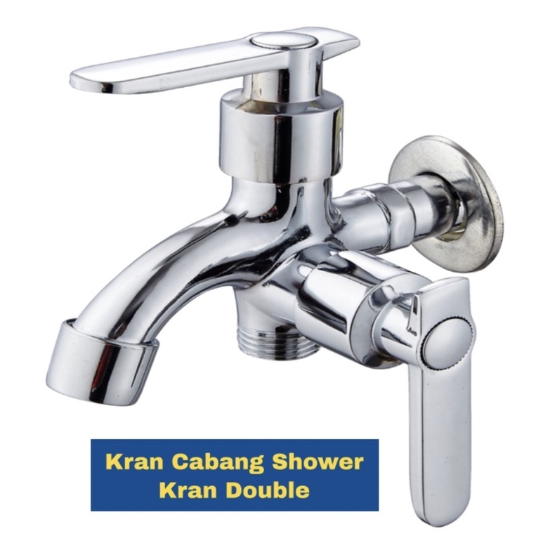 Jual Kran Cabang Shower Mandi - Kran Double Keran Shower Mandi Tembok Dinding 202 | Shopee Indonesia