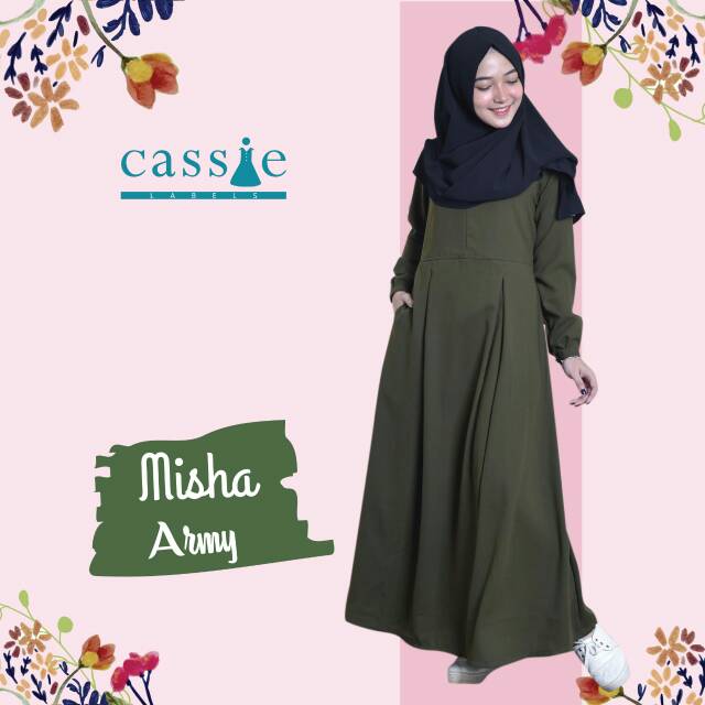 Jual Misha dress army by cassie labels | Shopee Indonesia