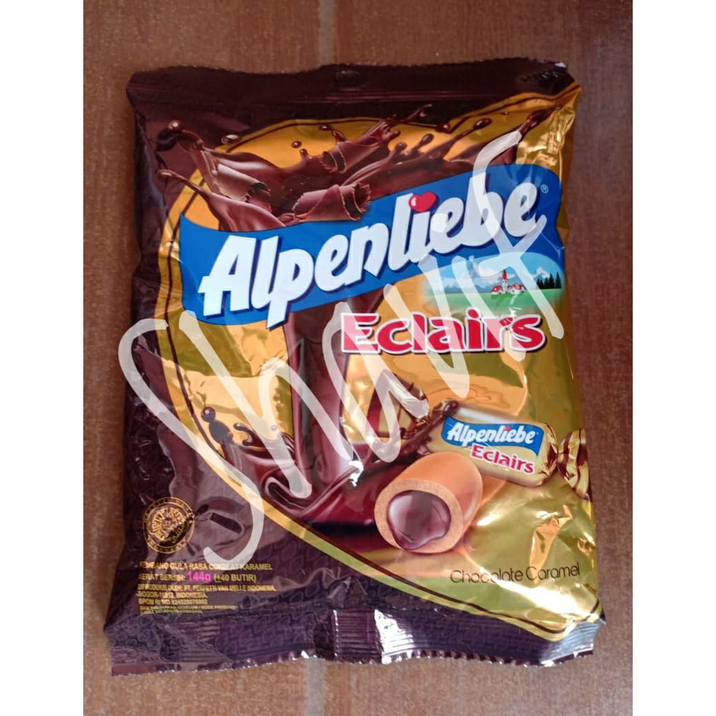 Jual Permen Alpenliebe Eclairs Chocolate Kemasan Bag 144 gram (isi 40 ...