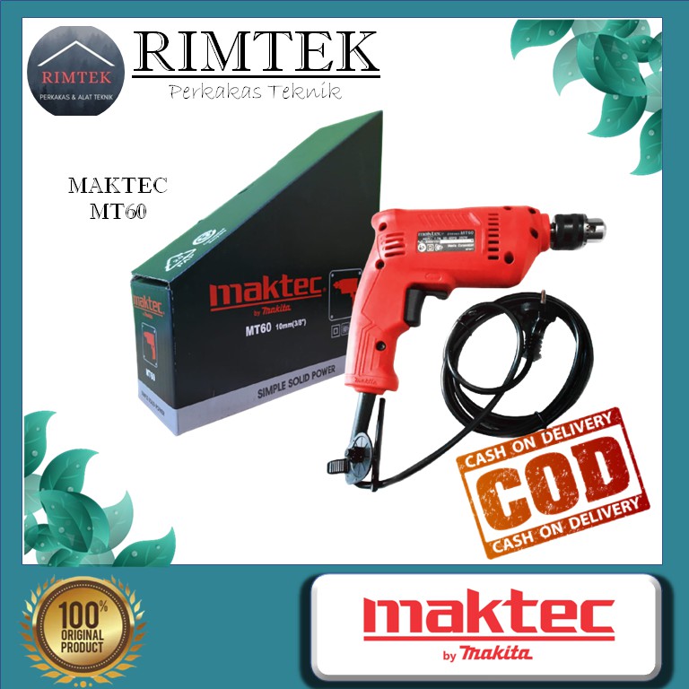 Jual Mesin Bor 10mm Maktec MT60 Bor Tangan Maktec Bor Besi BOR Kayu 10 mm Maktec Bor Listrik ...