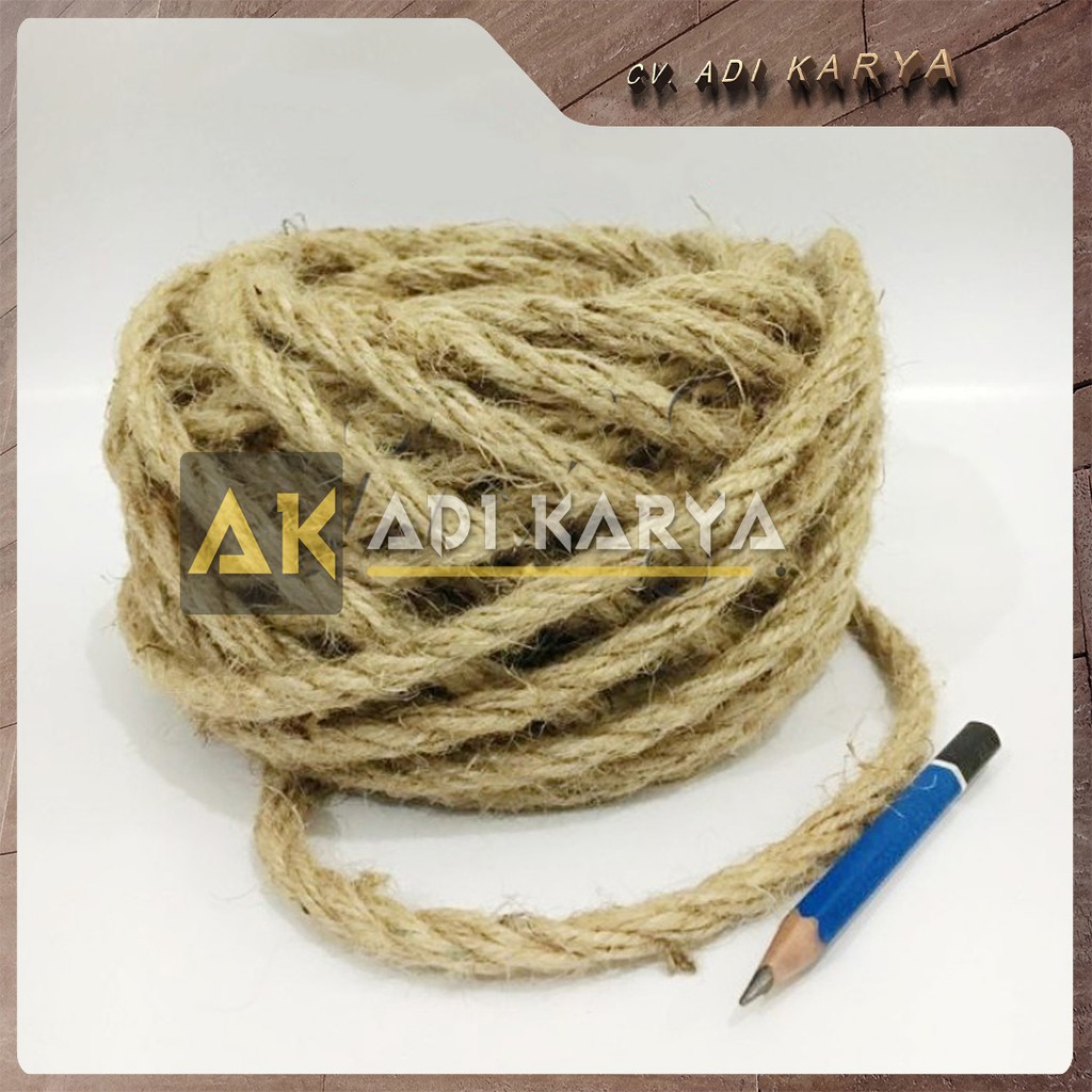 Jual Tali Goni 8 Ply Size 8 mm 1 m Tali Rami Meteran Jute Rope Hemp ...