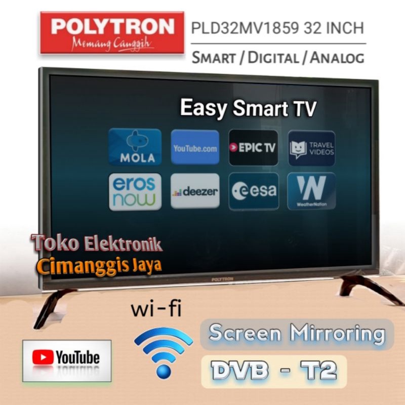 Jual SMART TV LED POLYTRON 32 INCH DIGITAL | Shopee Indonesia