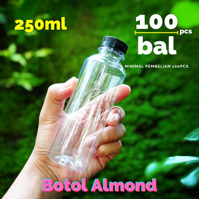 Jual Botol Almond 250ml / Botol Plastik 250ml / Botol 250ml / Botol ...