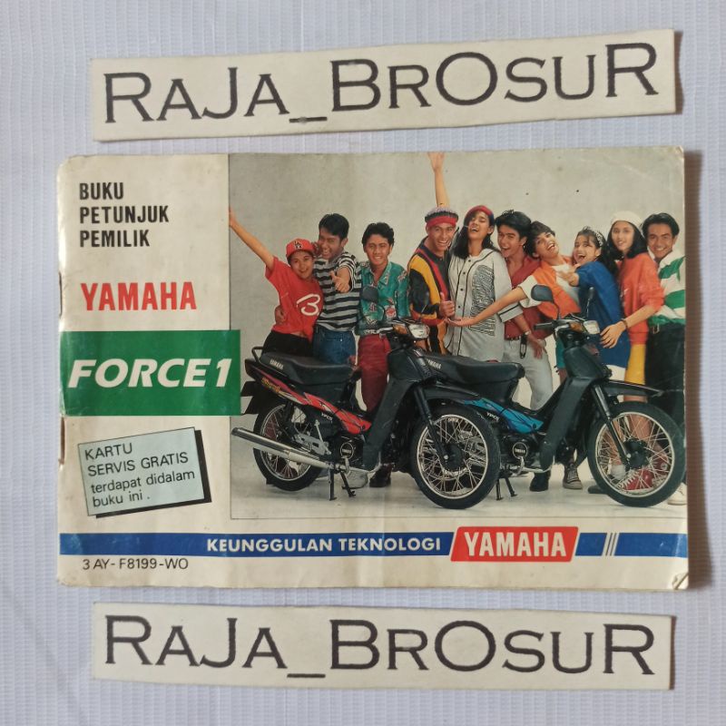 Jual Buku petunjuk pemilik Yamaha Force1 1994 2tak | Shopee Indonesia
