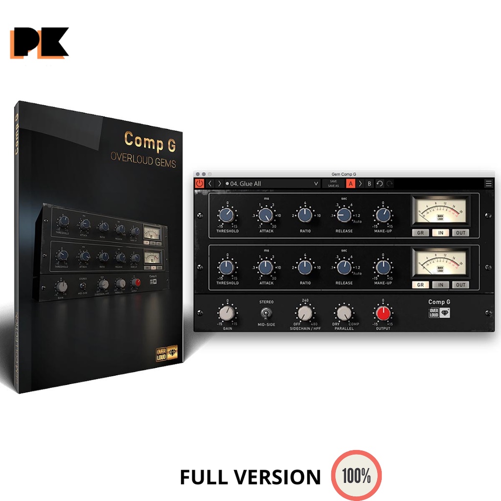Jual Plugin Overloud Gem Comp G - vst Glue mid-side processing parallel ...