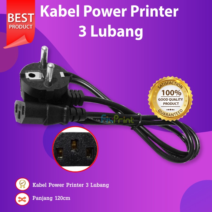Jual Kabel Power 3 Lubang CPU Komputer Ke Listrik Cable Adaptor Printer ...