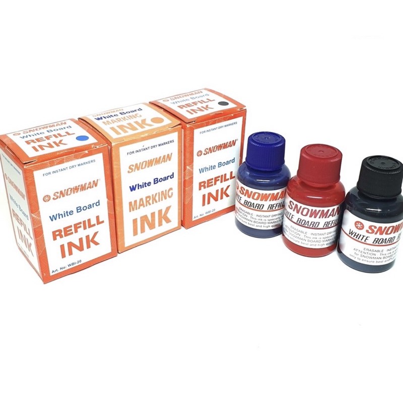 Jual Snowman whiteboard refill ink / Isi tinta / tinta spidol ...