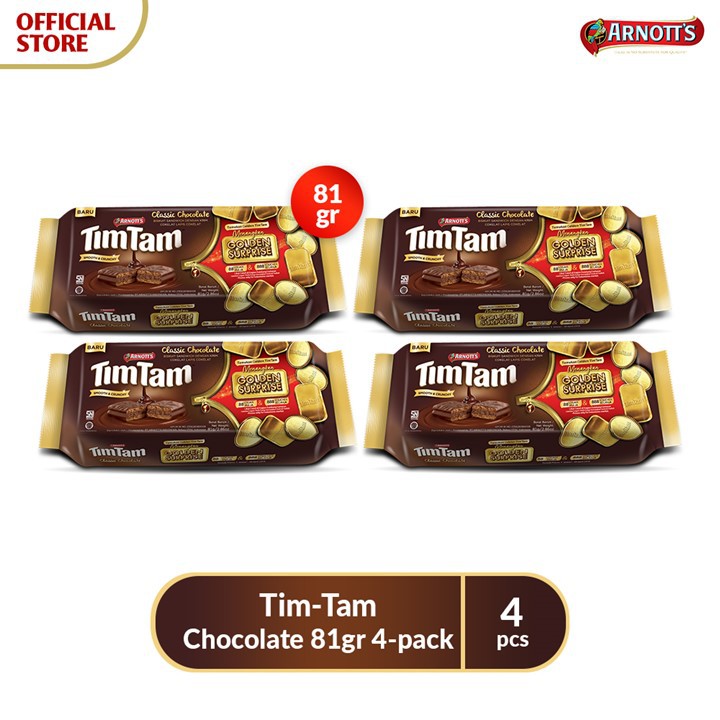 Jual Tim Tam Biskuit Chocolate 4 x 81 gr | Shopee Indonesia