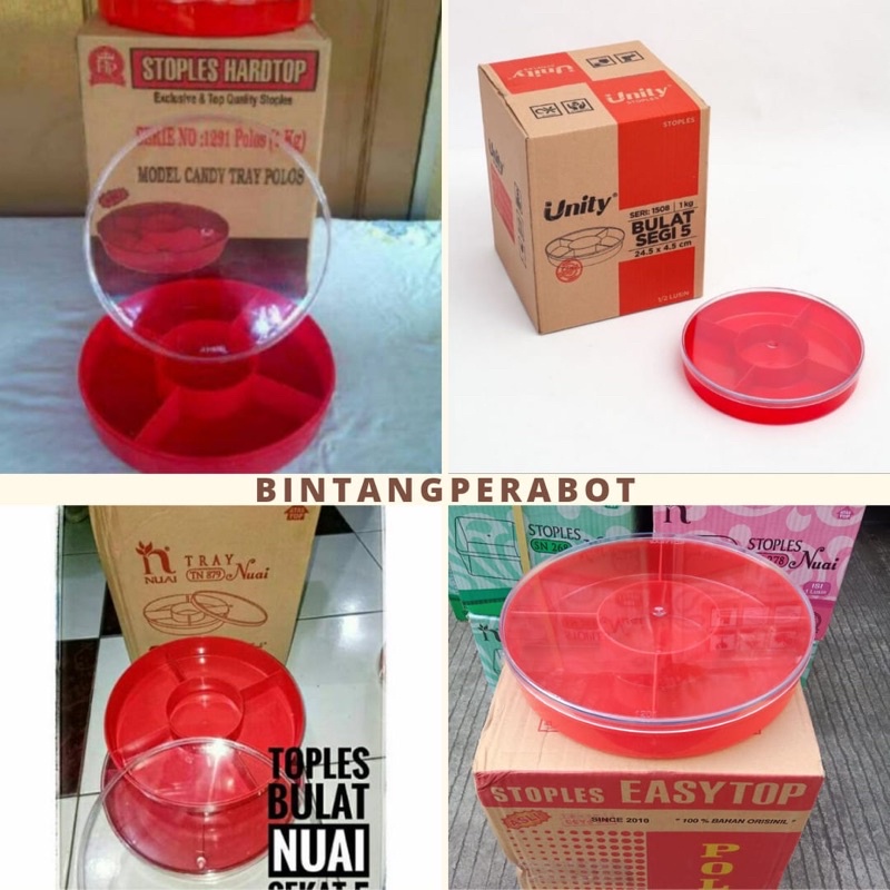 Jual Toples Sekat Lima / Candy Tray Polos Merk Hardtop 1291 / Toples ...