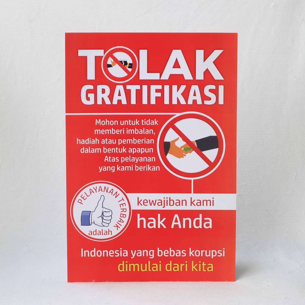 Jual Poster Tolak Gratifikasi, Poster Gratifikasi, Poster Edukasi Tolak ...