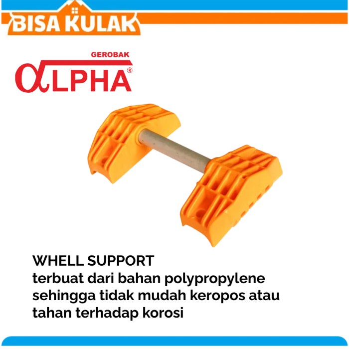 Jual WHEEL SUPPORT Penahan Roda Gerobak Alpha (Universal utk semua ...