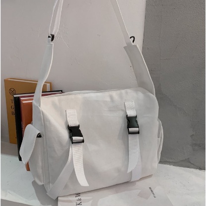 Jual Lipano Korea INS Retro Hong Kong Gaya Mahasiswa Tas Kanvas Rompi ...