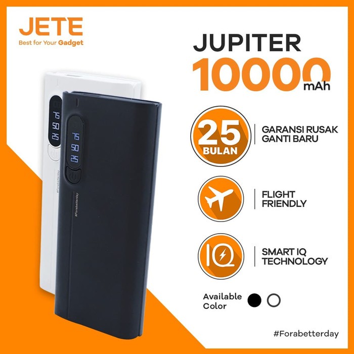 Jual Powerbank JETE JUPITER 10000 mAh Fast Charging Garansi 25 Bulan ...
