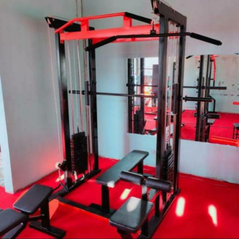 Jual SMITH MACHINE MULTIFUNGSI LAT PULL DOWN ROWING | Shopee Indonesia