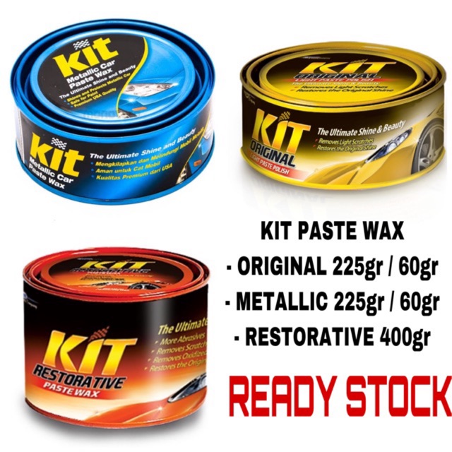 Jual KIT PASTE WAX ORIGINAL , METTALIC , RESTORATIVE 225 Gr / 60gr ...