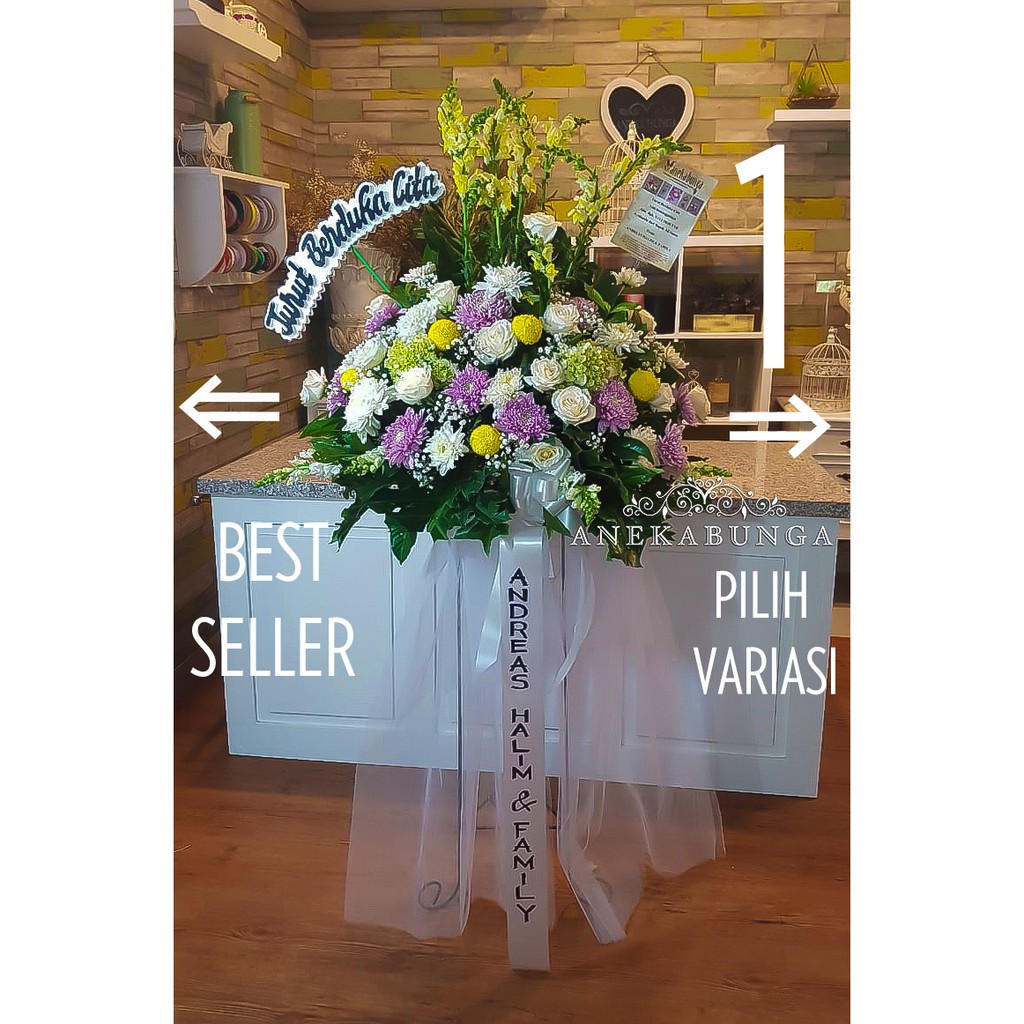 Jual Standing Flower Duka Cita Karangan Condolence Bunga Fresh Asli ...