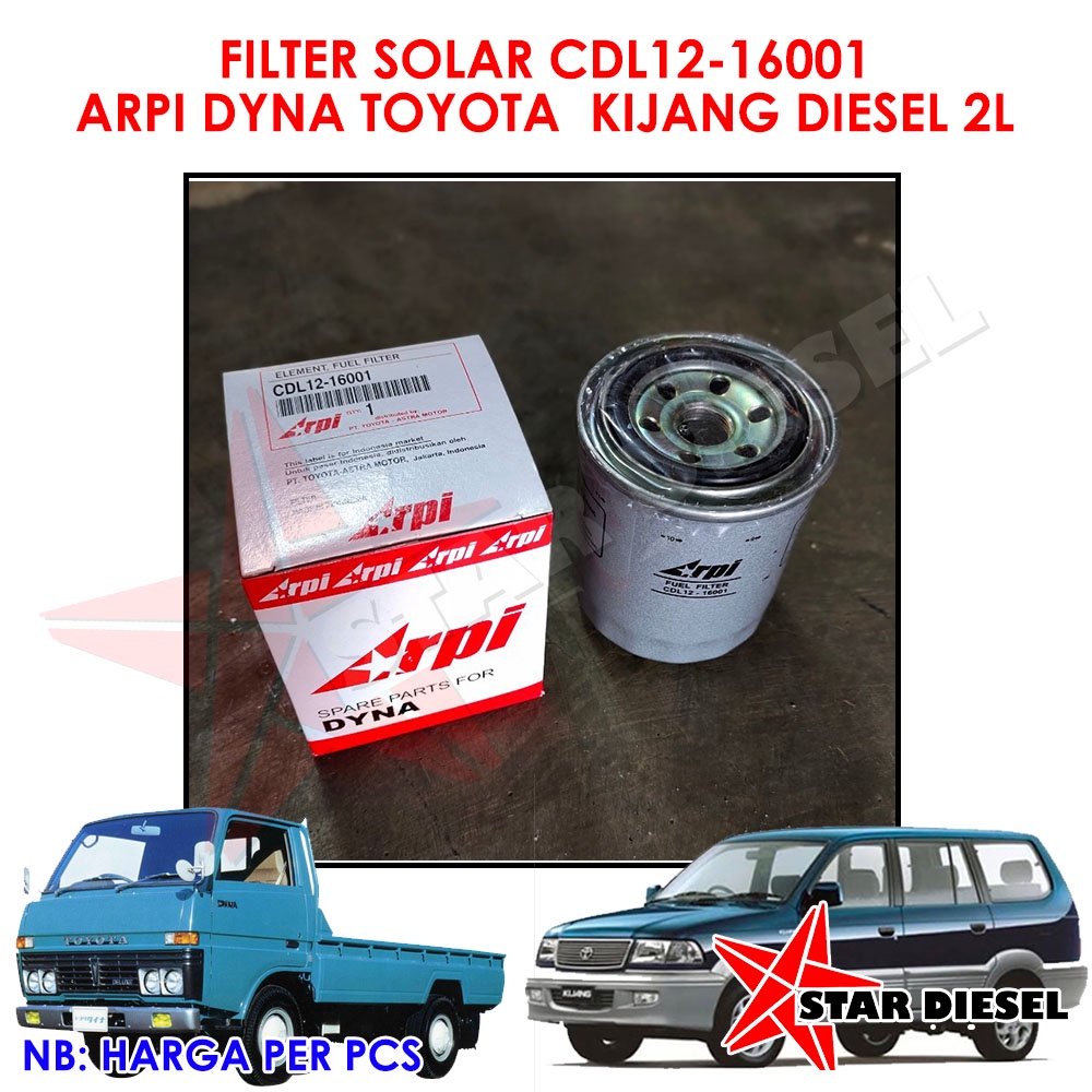 Jual FILTER SOLAR CDL12-16001 ARPI DYNA TOYOTA KIJANG DIESEL 2L ...