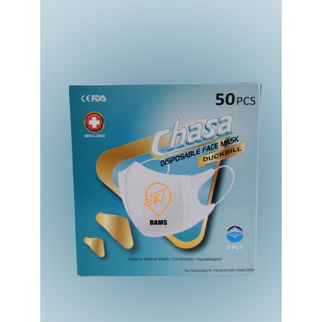 Jual Masker Duckbill Chasa 3 Ply / Masker 3 Lapis Duckbill - 50Pcs ...