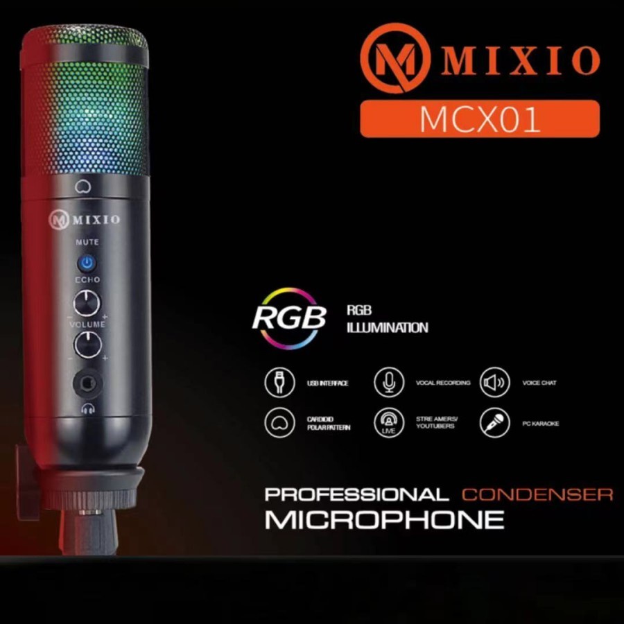 Jual MIXIO - MCX01 Microphone Leviosa / Microphone Condenser Professional | Shopee Indonesia