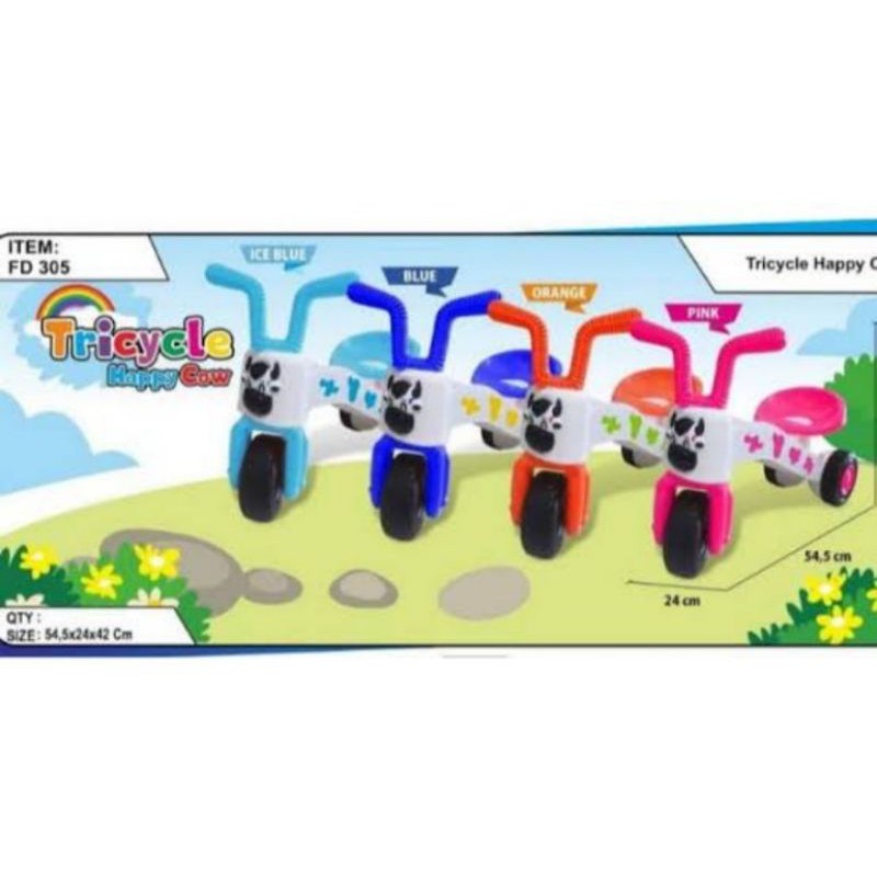 Jual Tricyle Push Bike Happy Cow | Shopee Indonesia