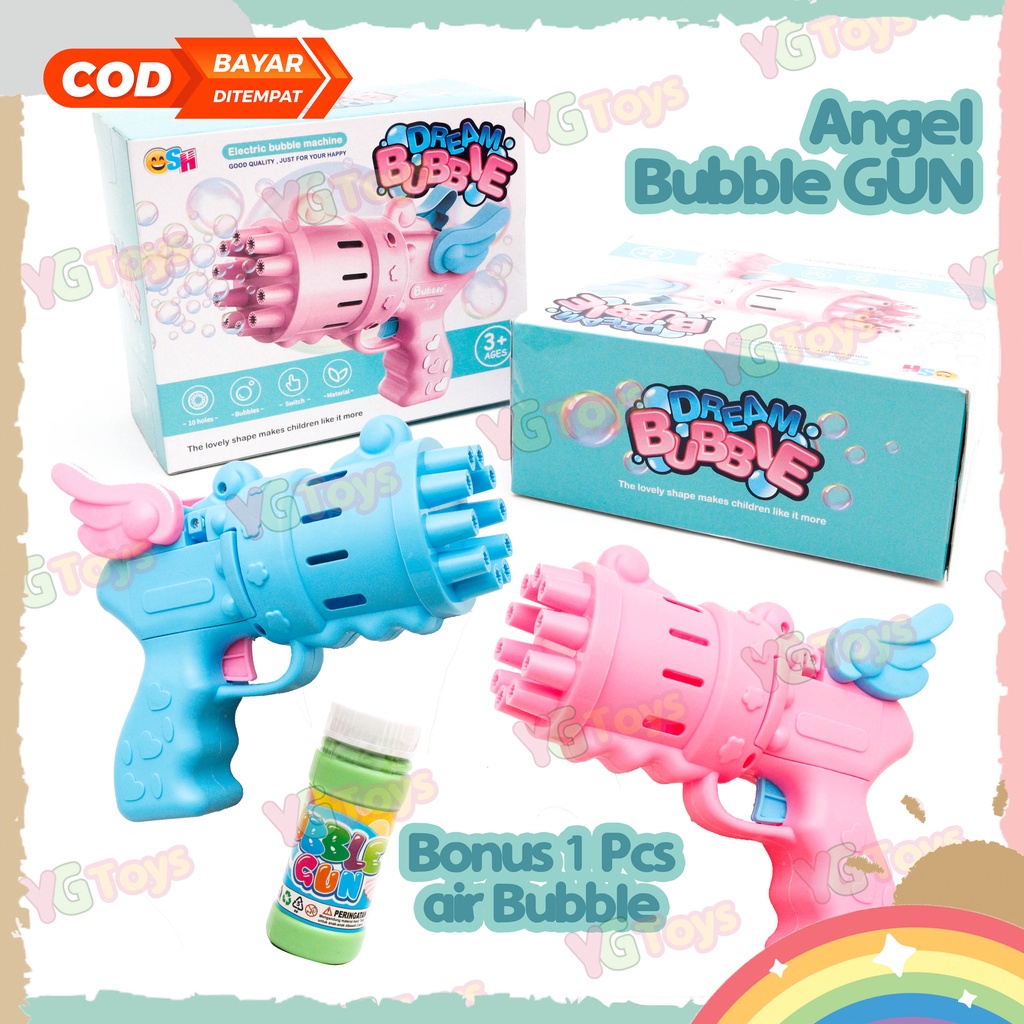 Jual YGtoys Mainan Dream Bubble Gun Angel Sayap Gelembung Sabun ...
