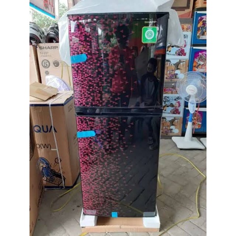 Jual Kulkas Sharp 2 Pintu SJ236MGGB Kulkas Tanpa Bunga Es | Shopee ...
