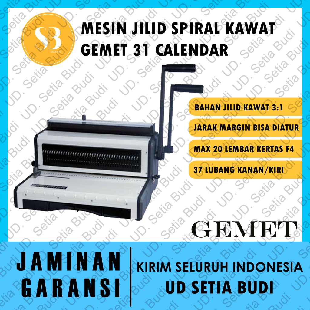 Jual Mesin Jilid Spiral Kawat Gemet 31 Calendar Asli dan Bergaransi ...