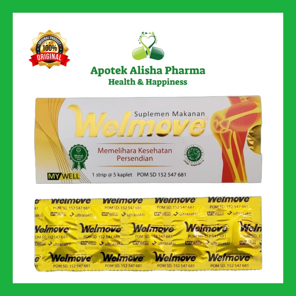 Jual Welmove Tablet Box isi 60 dan Strip isi 5 Kaplet Glucosamin ...