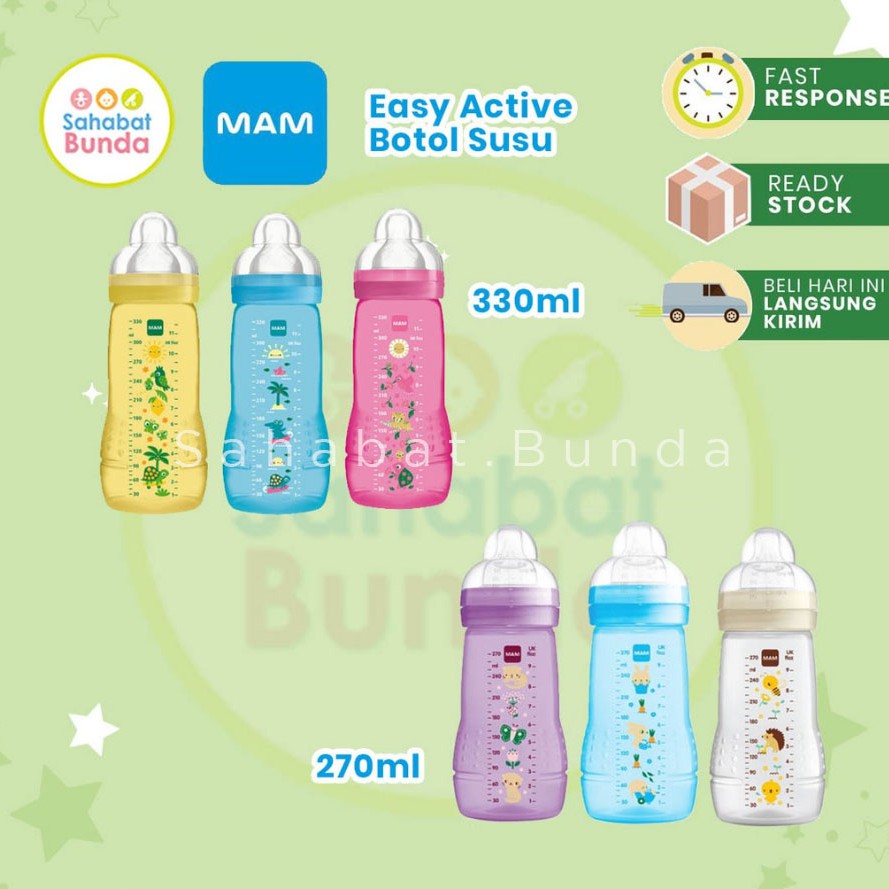 Jual MAM - Easy Active Baby Bottle 130ml 330ml - Botol Susu Bayi 330 ML ...