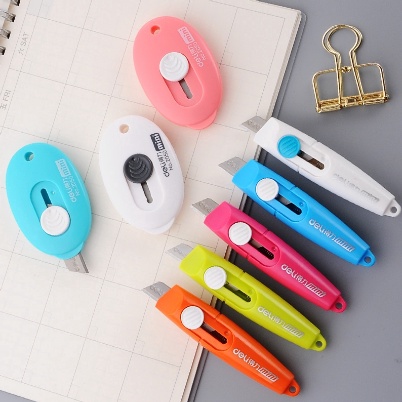 Jual HI143 Deli Cutter Mini Warna Pink Putih Hijau Portable | Shopee ...