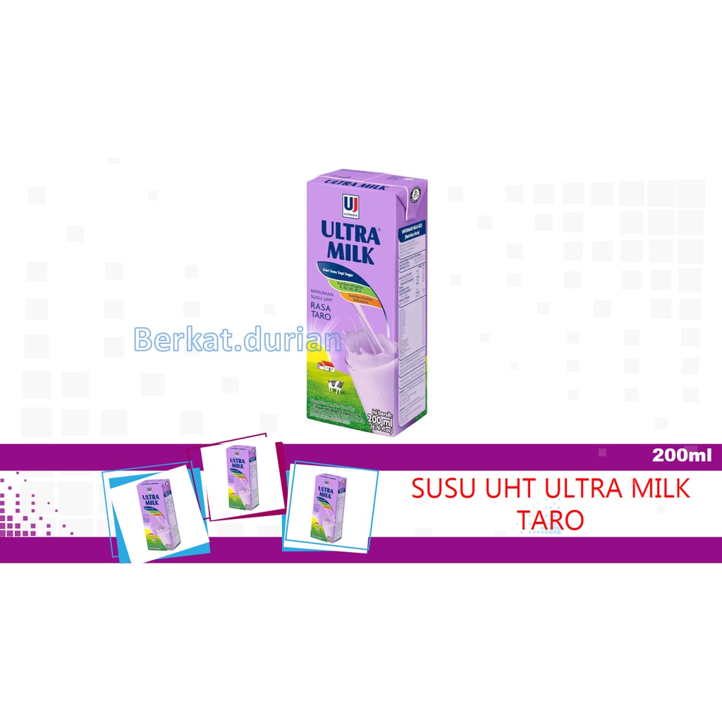 Jual SUSU UHT ULTRA MILK TARO ULTRA JAYA 200ML | Shopee Indonesia