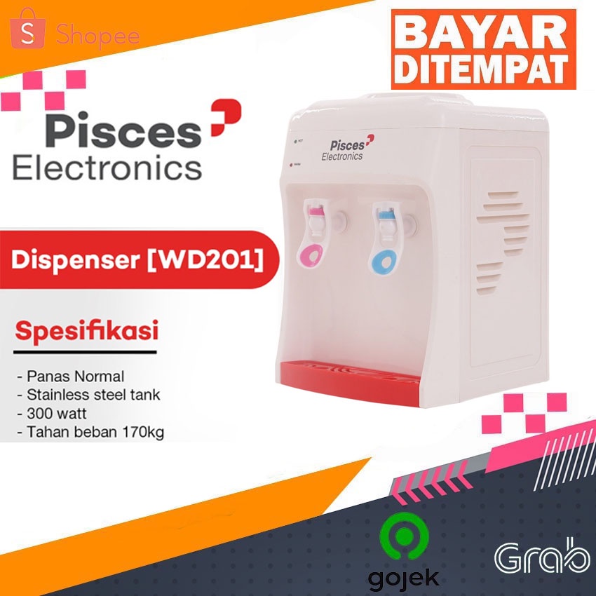 Jual Pisces Electronics Dispenser Panas Normal WD201 / Dispenser Galon / Dispenser Air | Shopee ...
