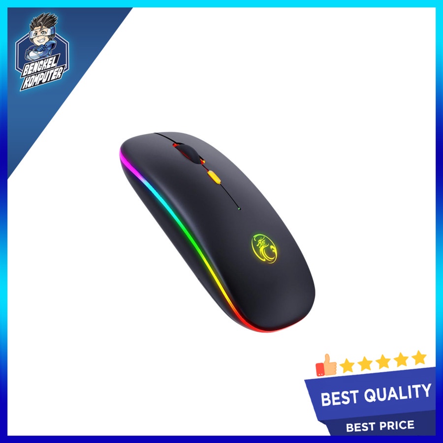 Jual MOUSE WIRELESS IMICE E-1300 RECHARGABLE RGB (RED) | Shopee Indonesia