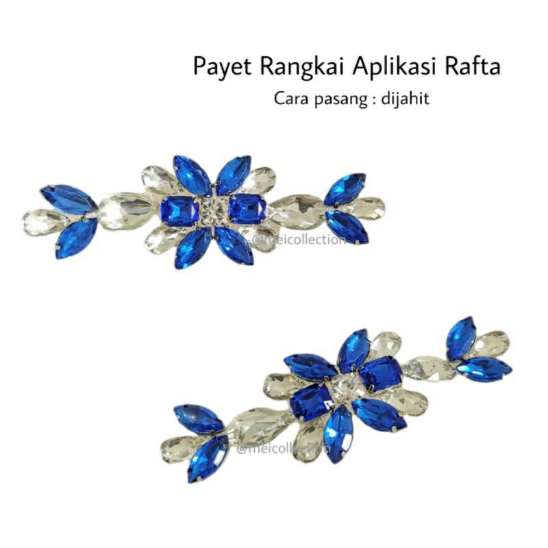 Jual payet rangkai mutiara bunga 3d permata KOMPILASI nuansa biru blue ...