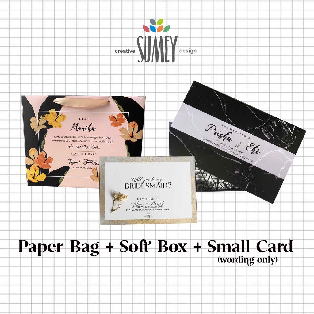 Jual PAKET BUNDLING | PAPER BAG + BOX + CARD (MIN 5 PAX) | Shopee Indonesia