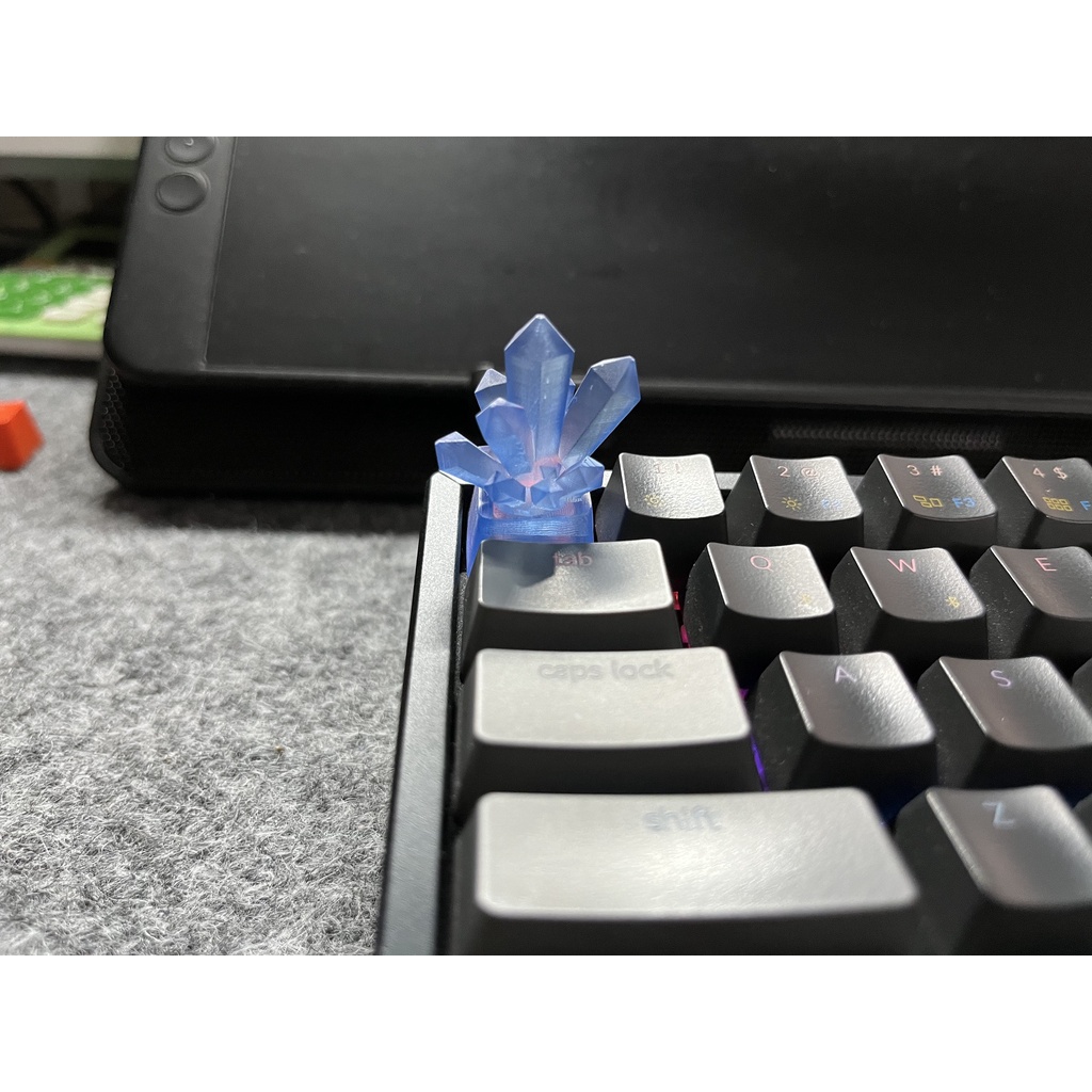 Jual Keycaps mechanical keyboard artisan Transparant Blue biru Crystal ...