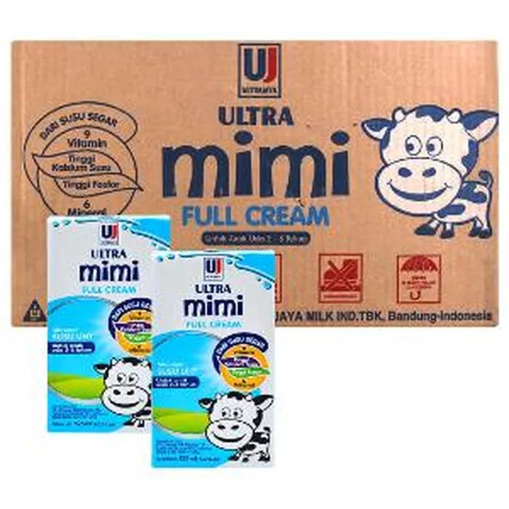 Jual Susu Ultra Mimi Full Cream 125ml 1 dus isi 40 | Shopee Indonesia