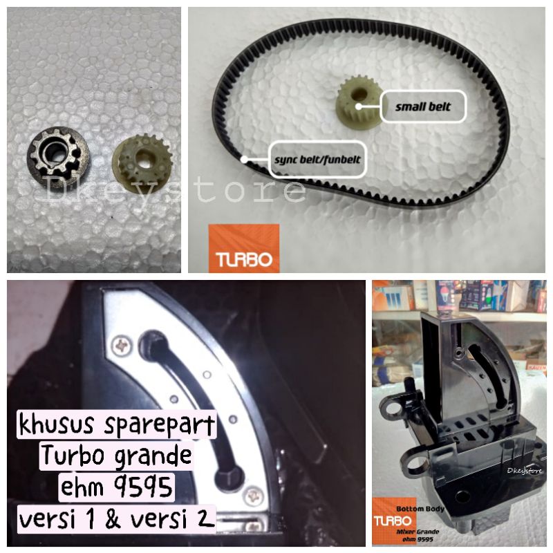 Jual Sparepart belt mixer turbo ehm9595 ehm9588 vbelt turbo grande v1 ...