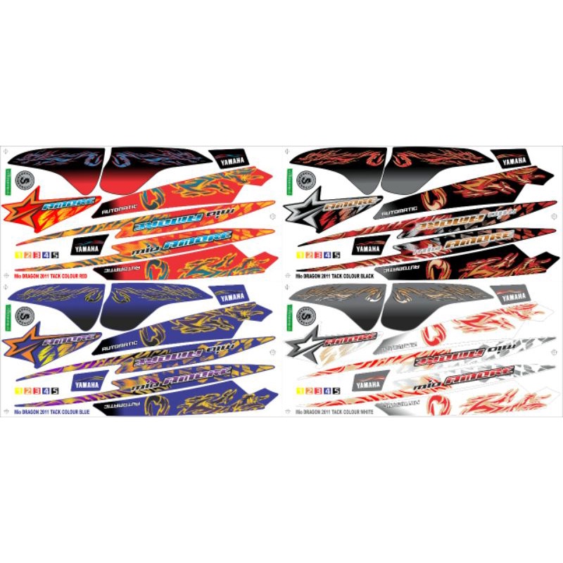 Jual Striping mio amore dragon mio sporty mio smile sticker ritrama dan ...