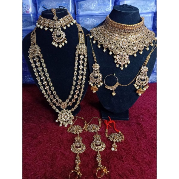 Jual Bridalset full mata gold india (FREE PENITI INDIA 1 Lusin ...