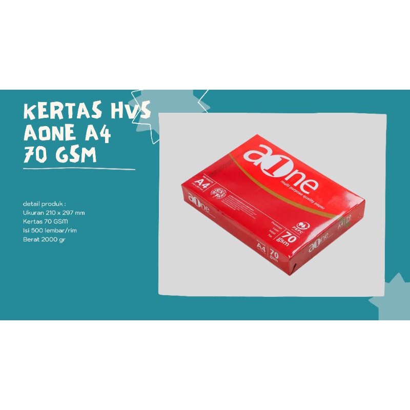 Jual kertas HVS AONE A4 70gram | Shopee Indonesia
