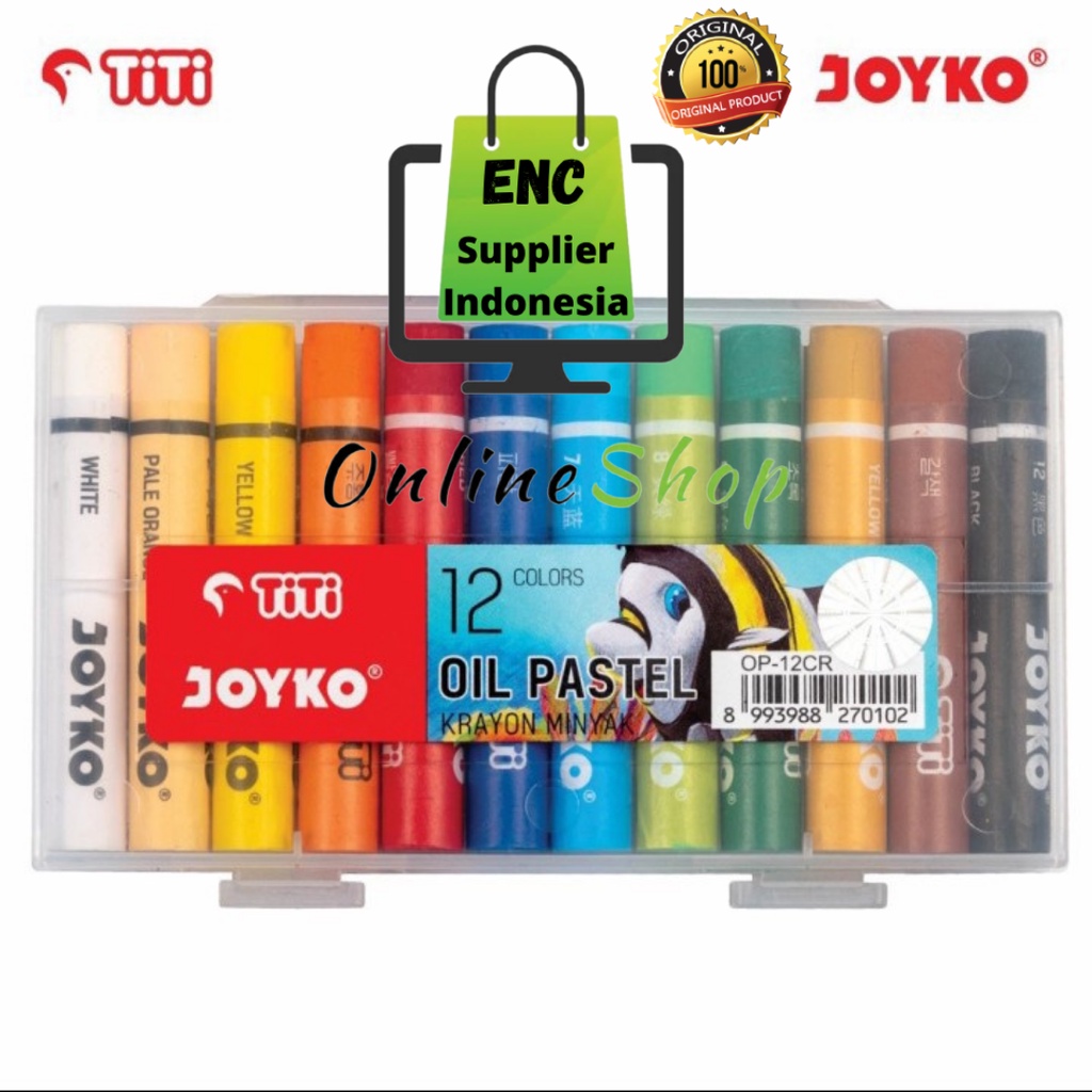 Jual 12w JOYKO MINI crayon oil pastel 12 warna mini krayon colour ...