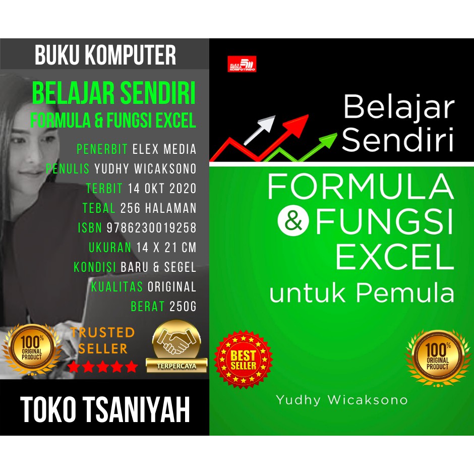 Jual Buku Komputer Belajar Sendiri Formula & Fungsi Excel untuk Pemula Microsoft Excel MS Excel ...