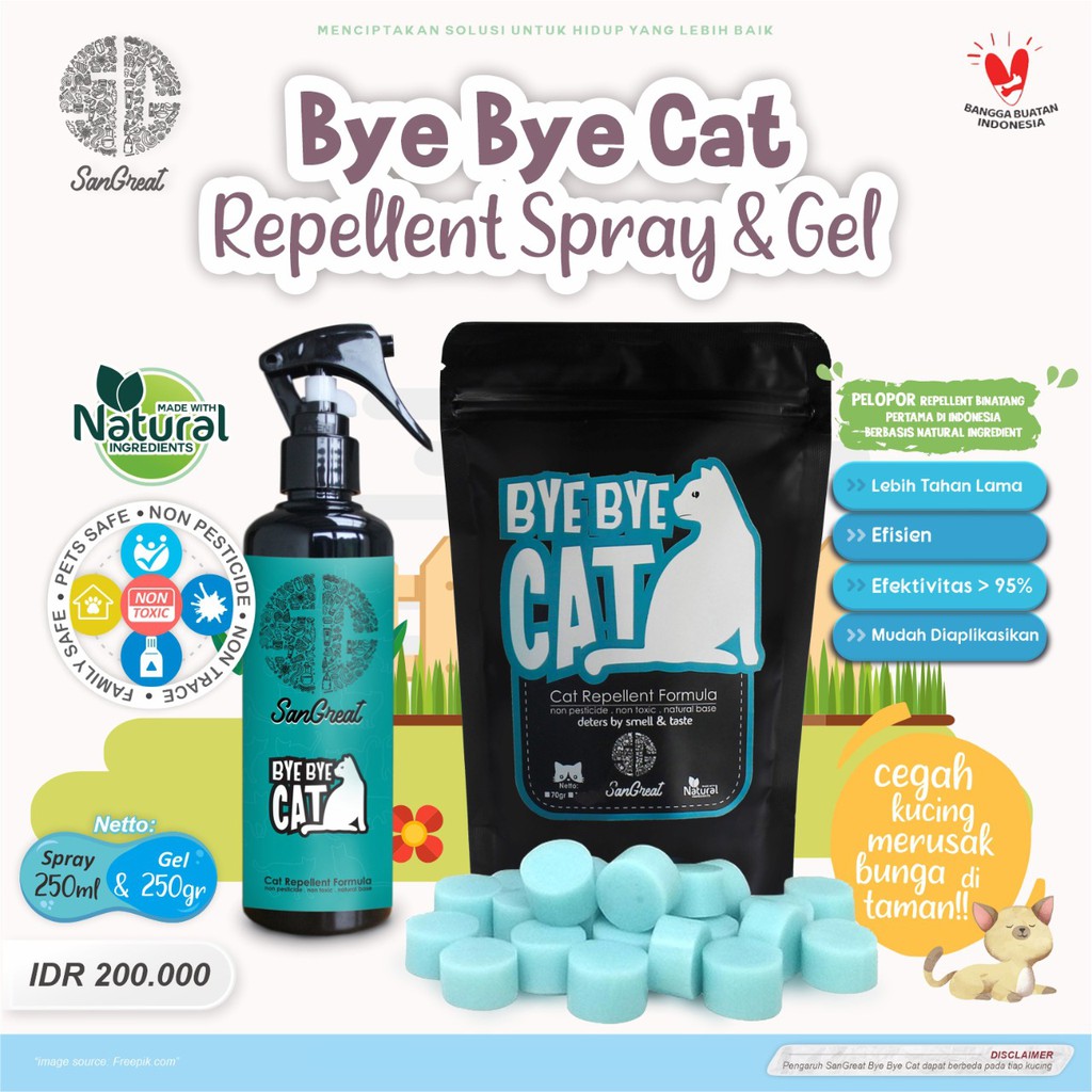 Jual Alat pengusir kucing cat repllent anti kucing organik dan ...